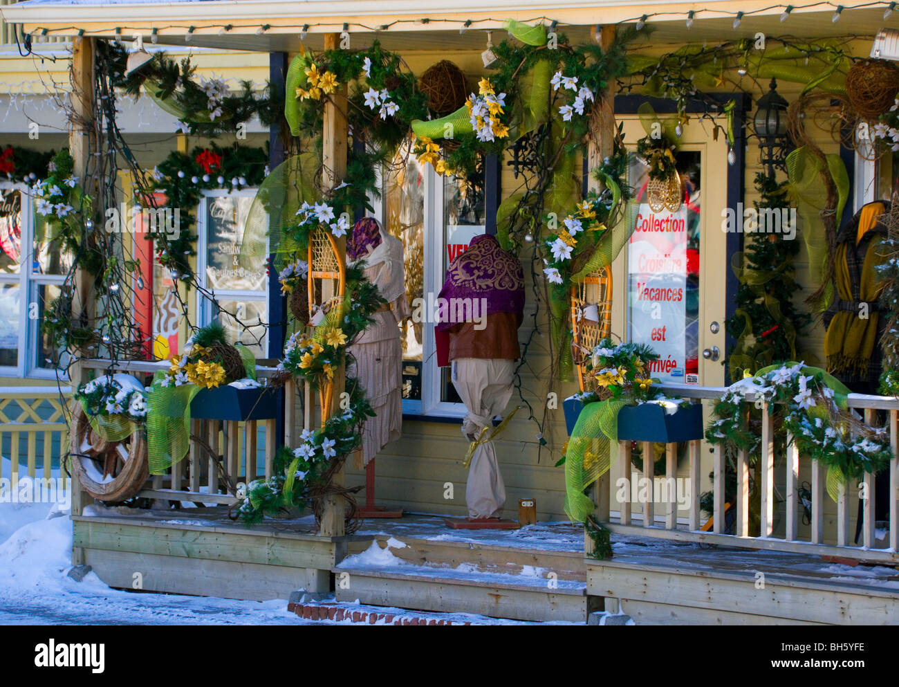 Main street Village of Saint Sauveur Laurentides Quebec Stock Photo - Alamy