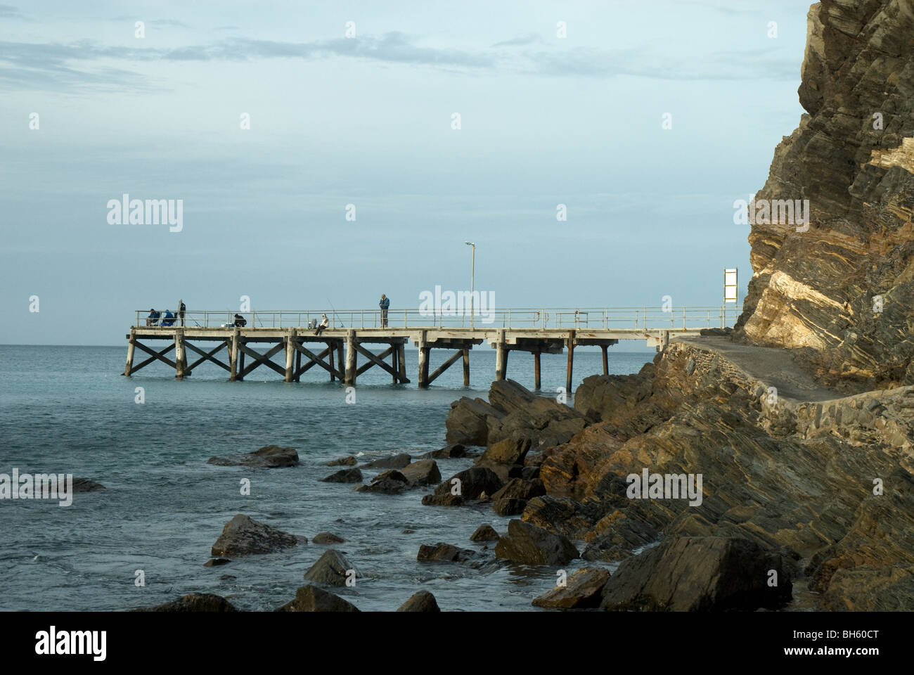 Second Valley jetty and coastline, Fleurieu Peninsula, South Australia ...