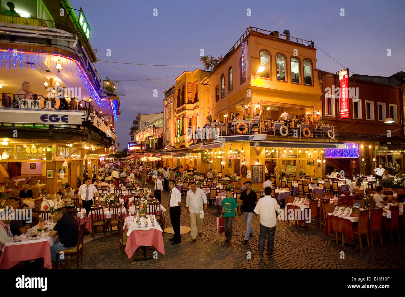 Restaurants at Kumkapi Istanbul Turkey Stock Photo - Alamy