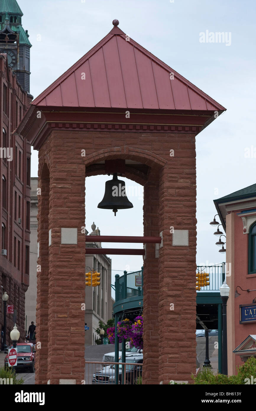 American Bell Tower main street in Marquette Michigan USA US United ...