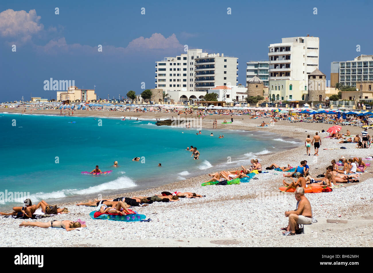 Rhodes town beach hi-res stock photography and images - Alamy