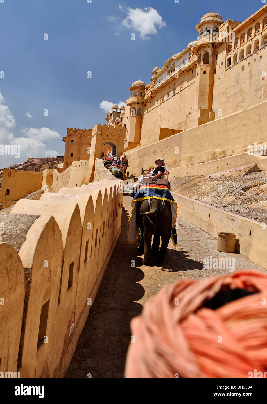 Elephant Ride. Amber Fort, Jaipur Stock Photo - Alamy