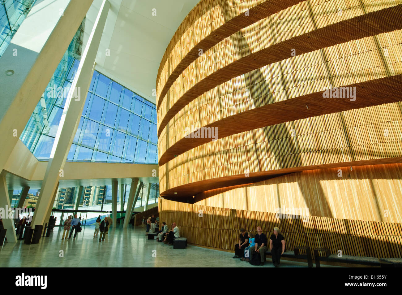 The foyer of Operaen, the new Opera House (opened April 2008), Oslo ...