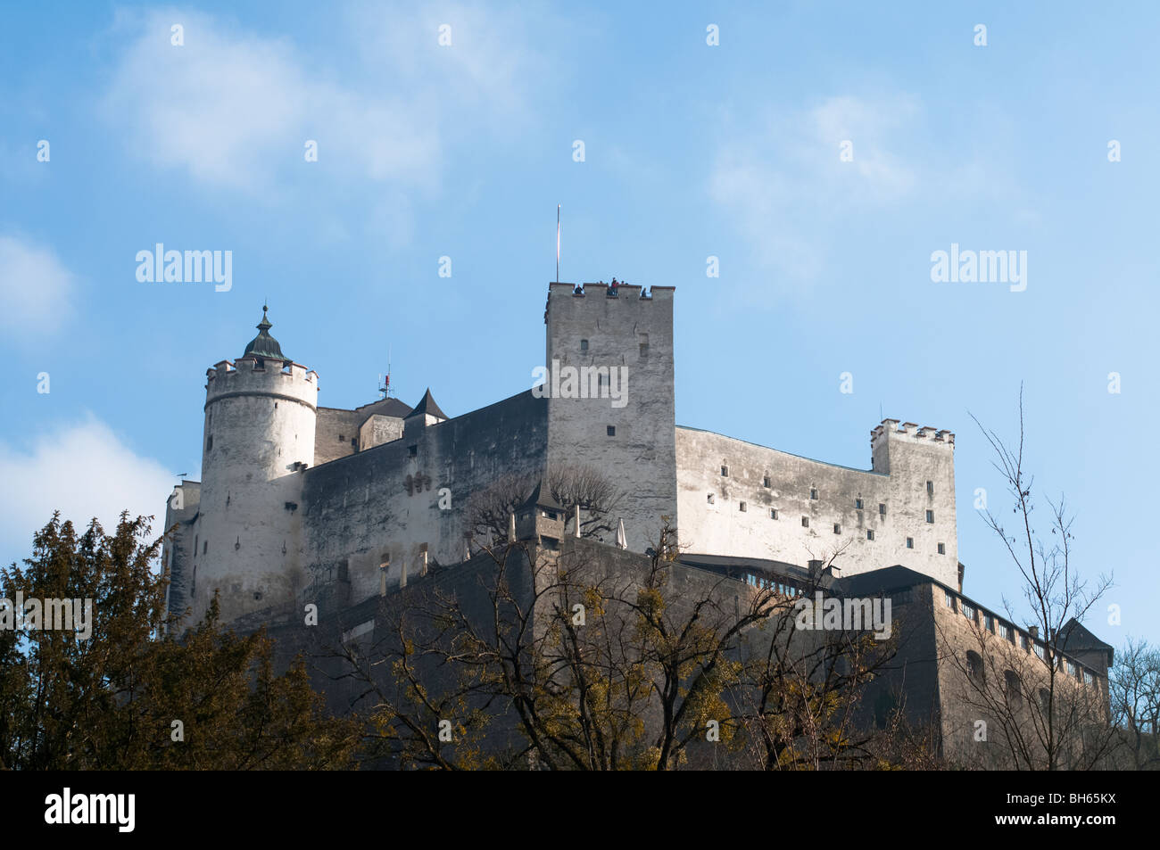 Salzburg Castle Side View Stock Photo - Alamy