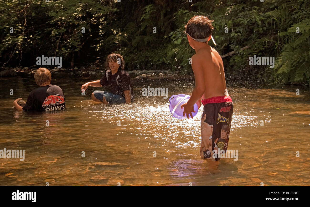 Children Two Boys Playing Stream Stock Photos & Children Two Boys ...