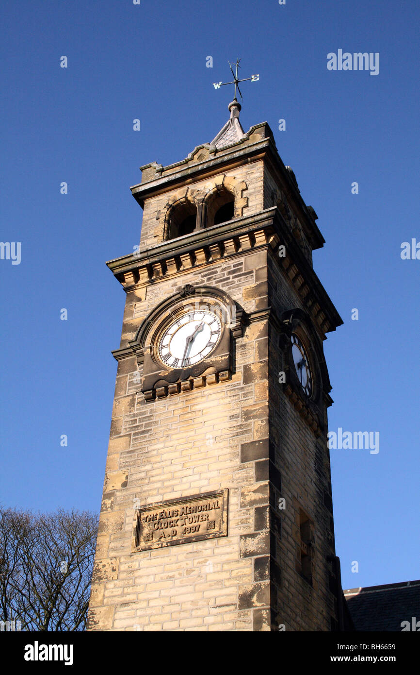Clock Tower Norwood Green Calderdale Yorkshire Ellis Memorial Tower ...