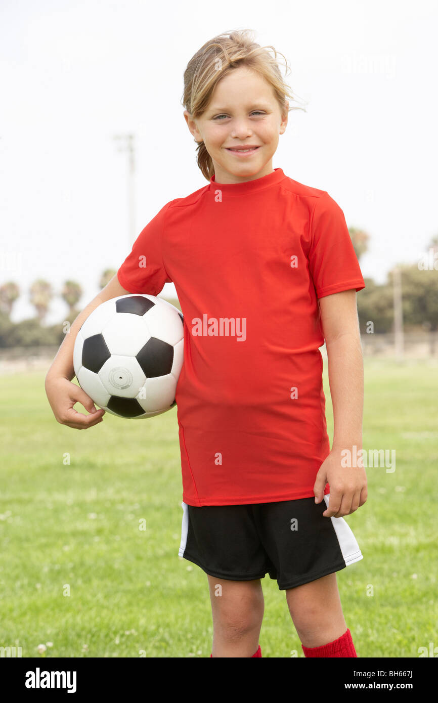 Girl football kit child hi-res stock photography and images - Alamy