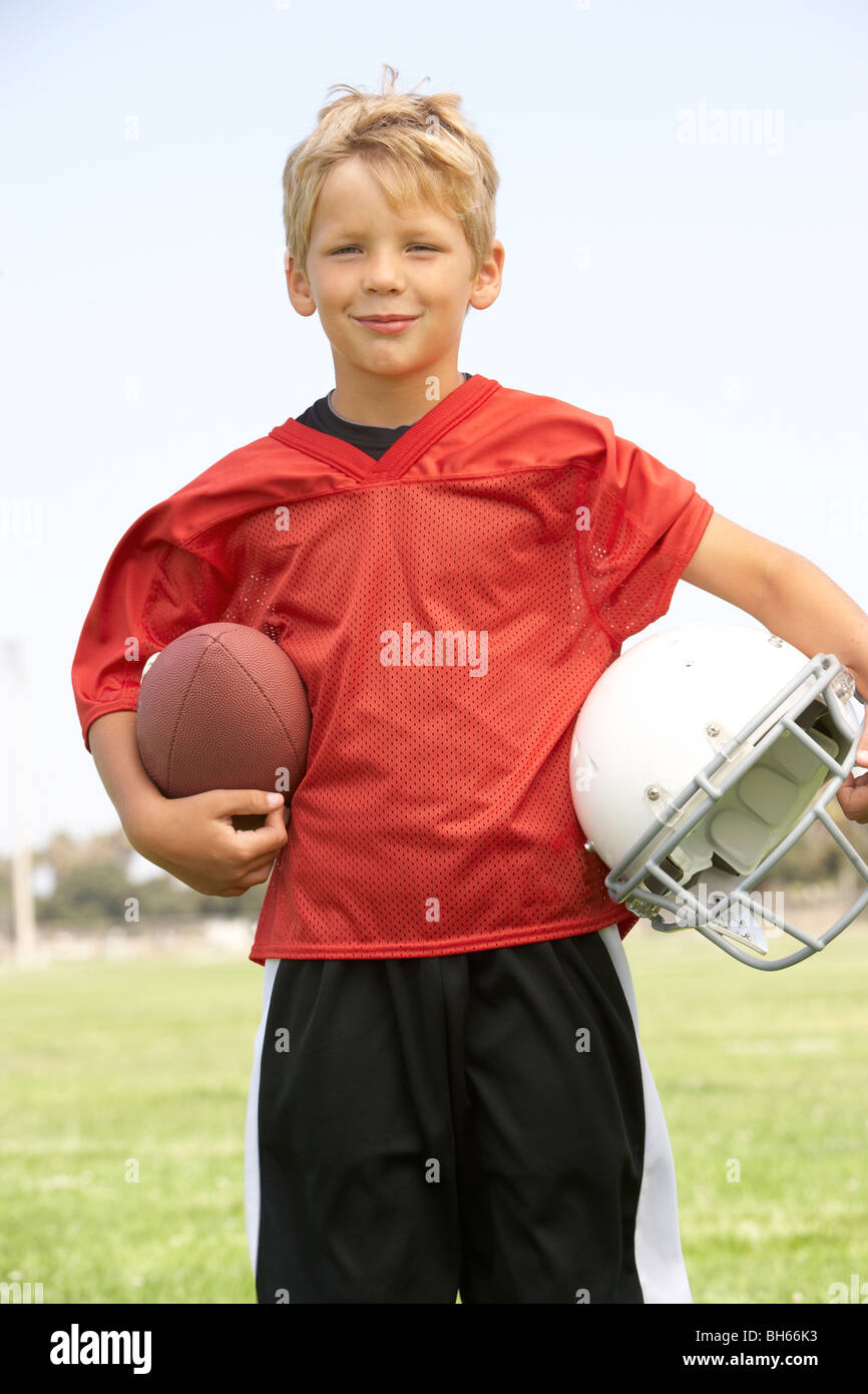 Boy Playing American Football
