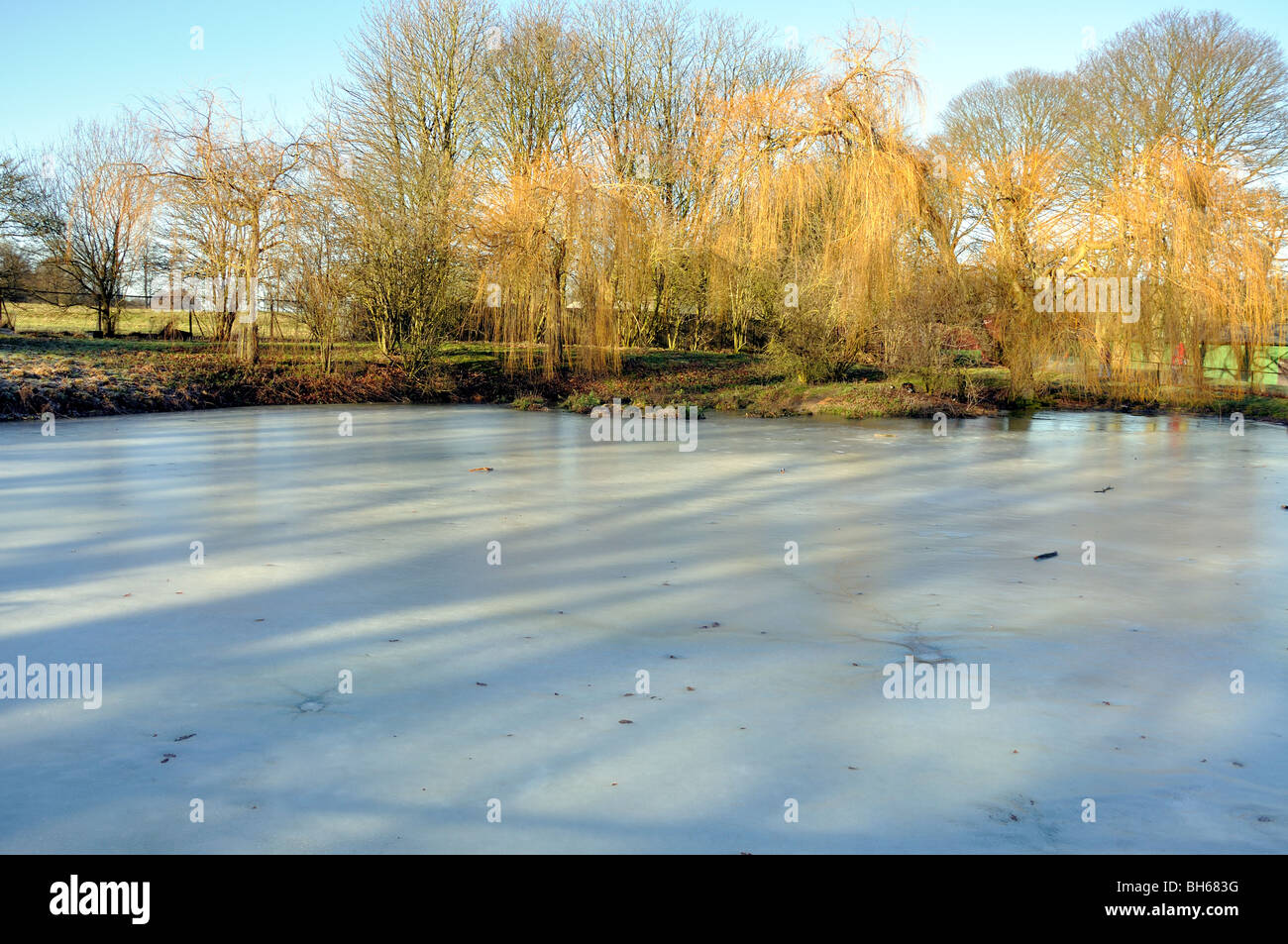 Icy pond scene hi-res stock photography and images - Alamy