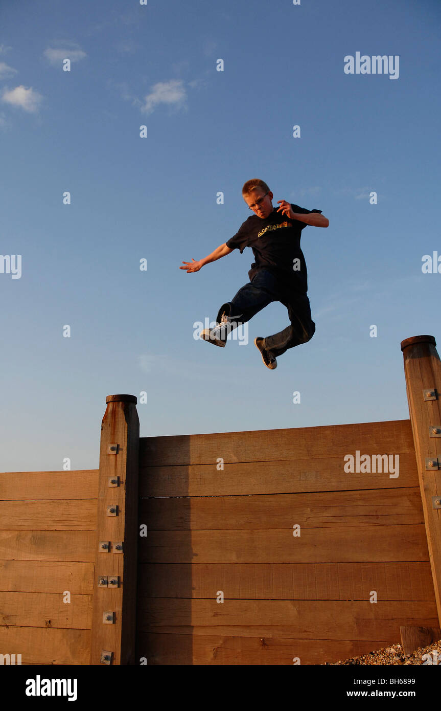 Children jumping off hi-res stock photography and images - Alamy