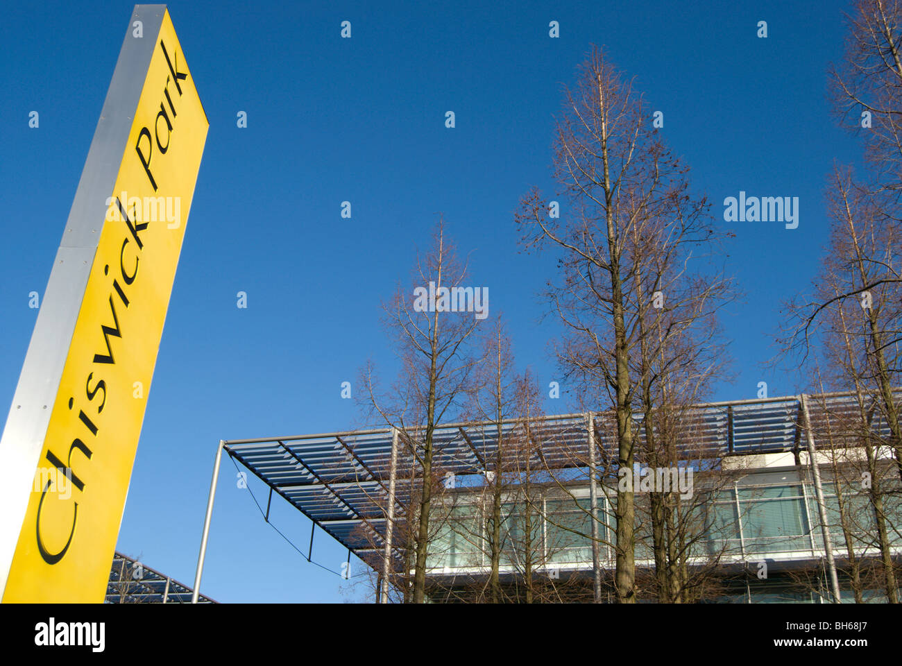 entrance to chiswick park, an office complex in chiswick, west london ...