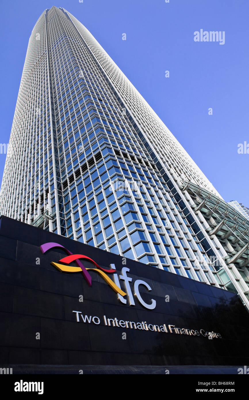 The sign and name plate outside Two International Finance Centre (IFC ...