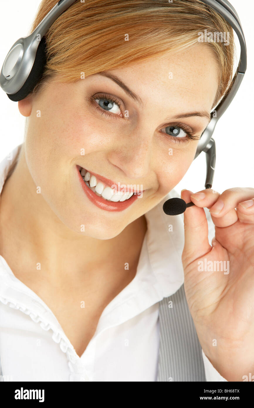 Female Customer Sales Representative Stock Photo - Alamy