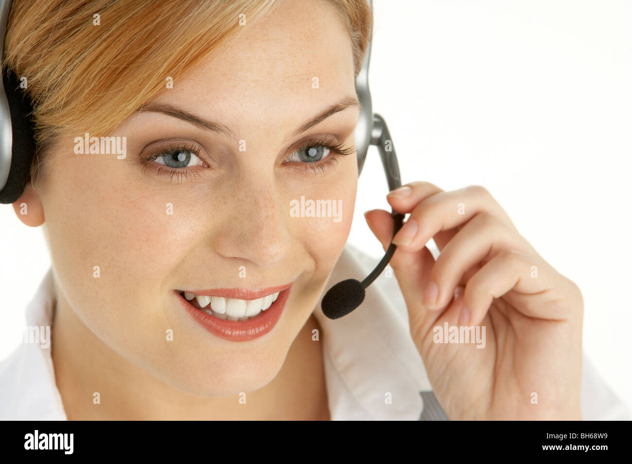 Attractive Customer Services Representative Stock Photo - Alamy