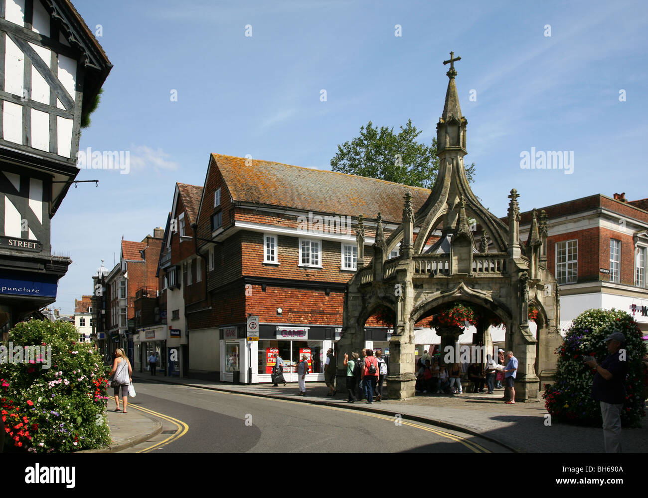 Salisbury - The ancient Poultry cross in the Market Place where a ...