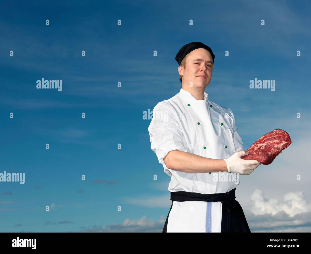 Chefs young caucasian outdoors hi-res stock photography and images - Alamy