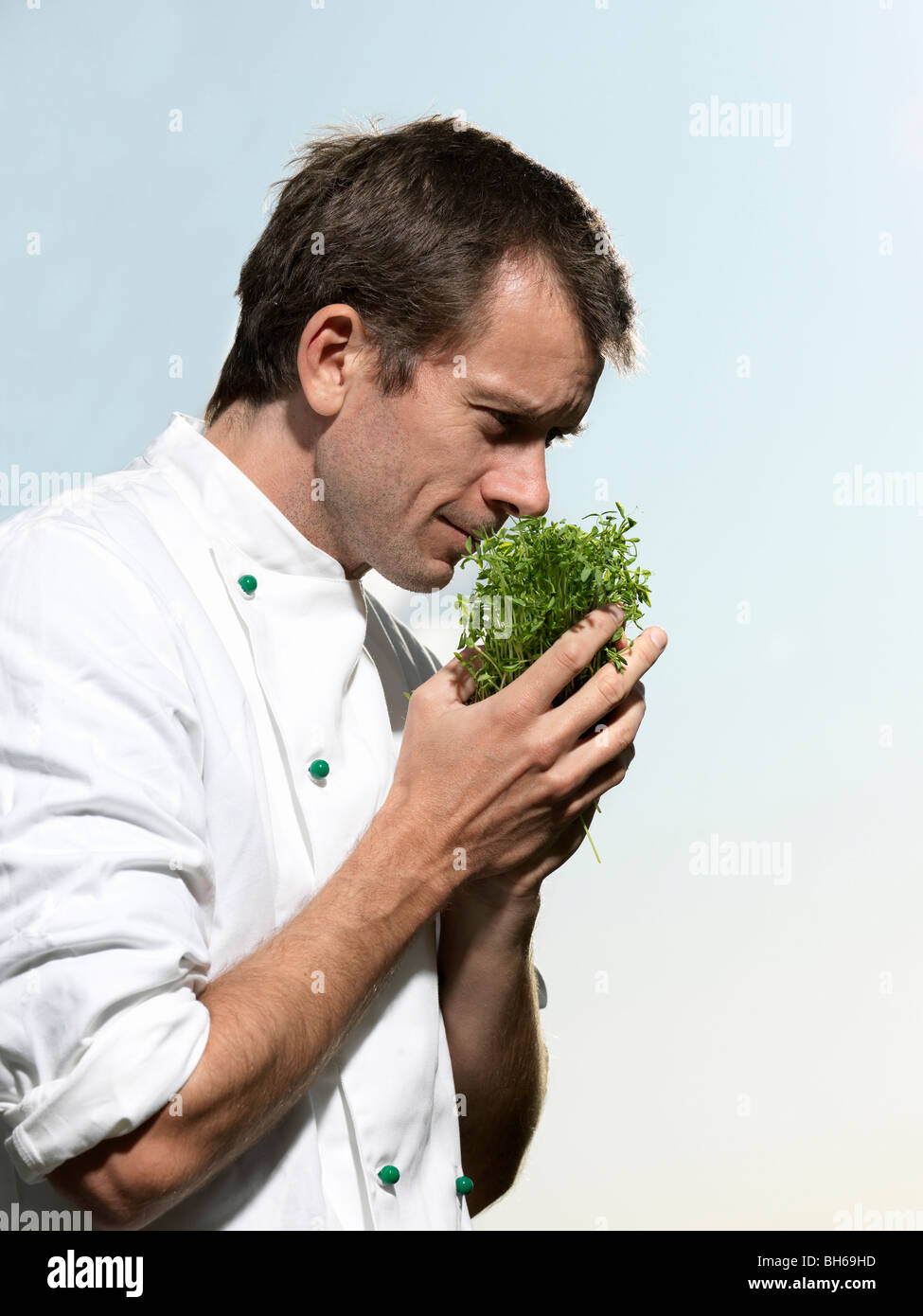 Chef smelling hi-res stock photography and images - Alamy