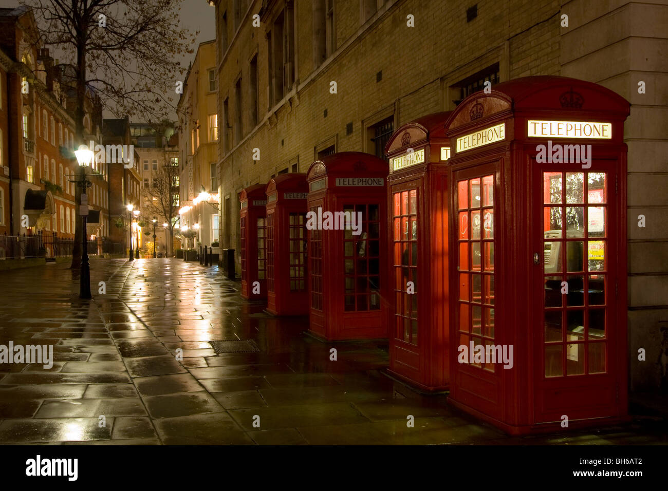 Telephone box at night hi-res stock photography and images - Alamy