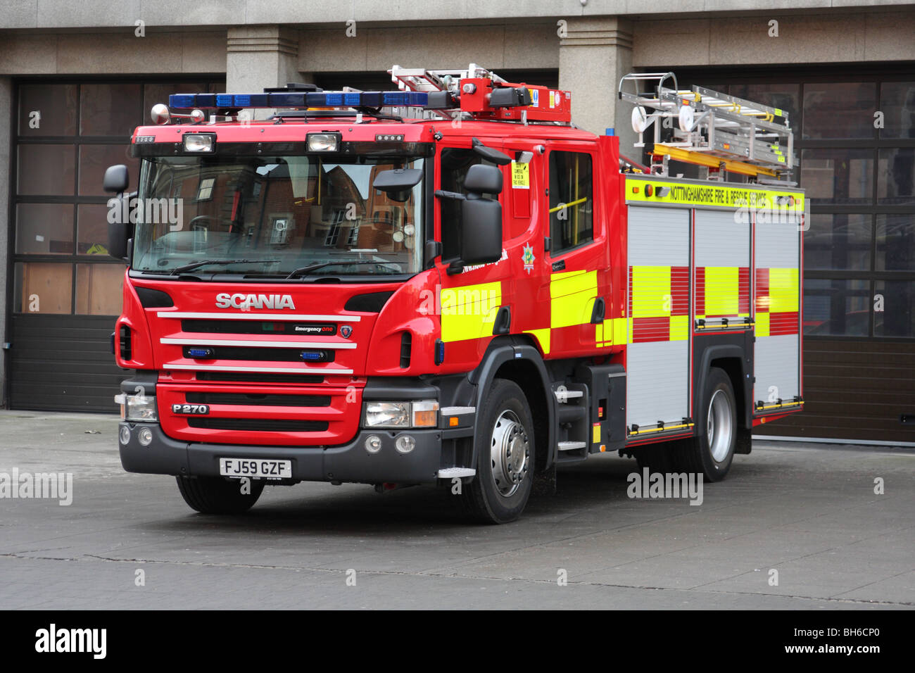 A fire & rescue tender outside Central Fire Station, Nottingham ...