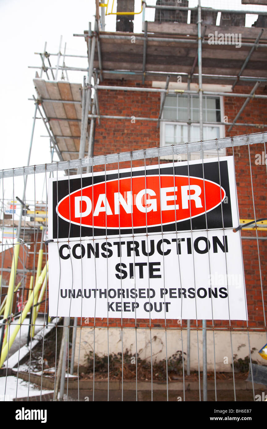 Warning sign on building hi-res stock photography and images - Alamy
