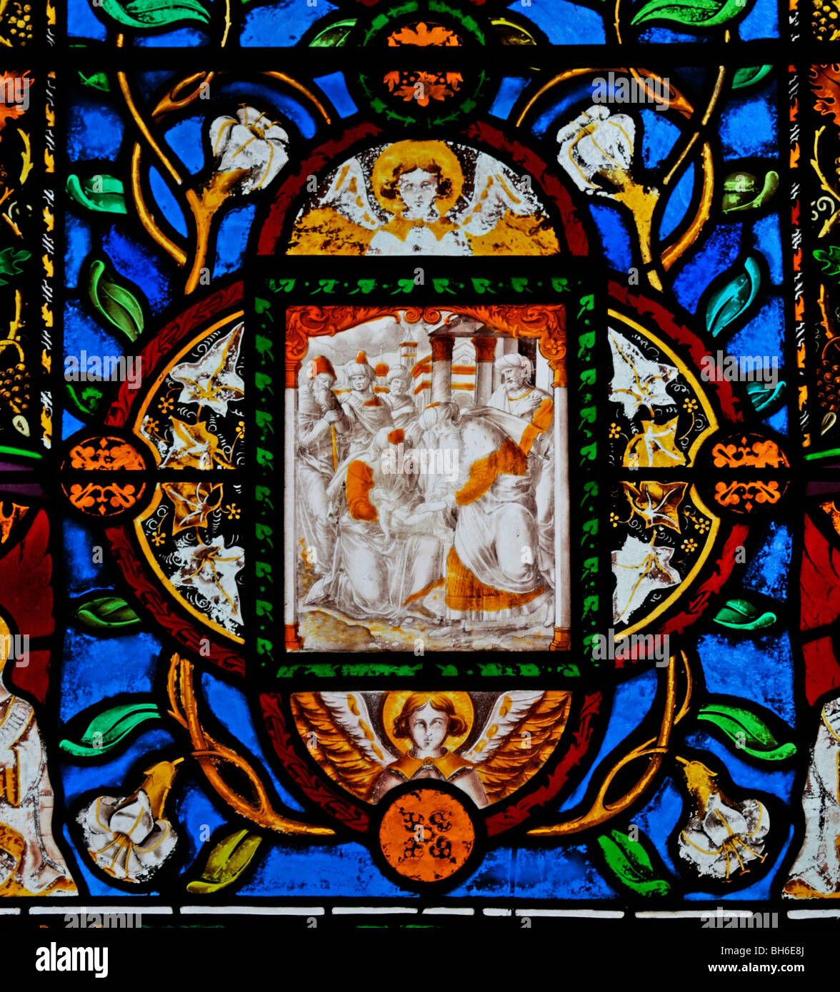 A 16th century Italian stained glass window depicting the Circumcision ... A 16th century Italian stained glass window depicting the Circumcision ...