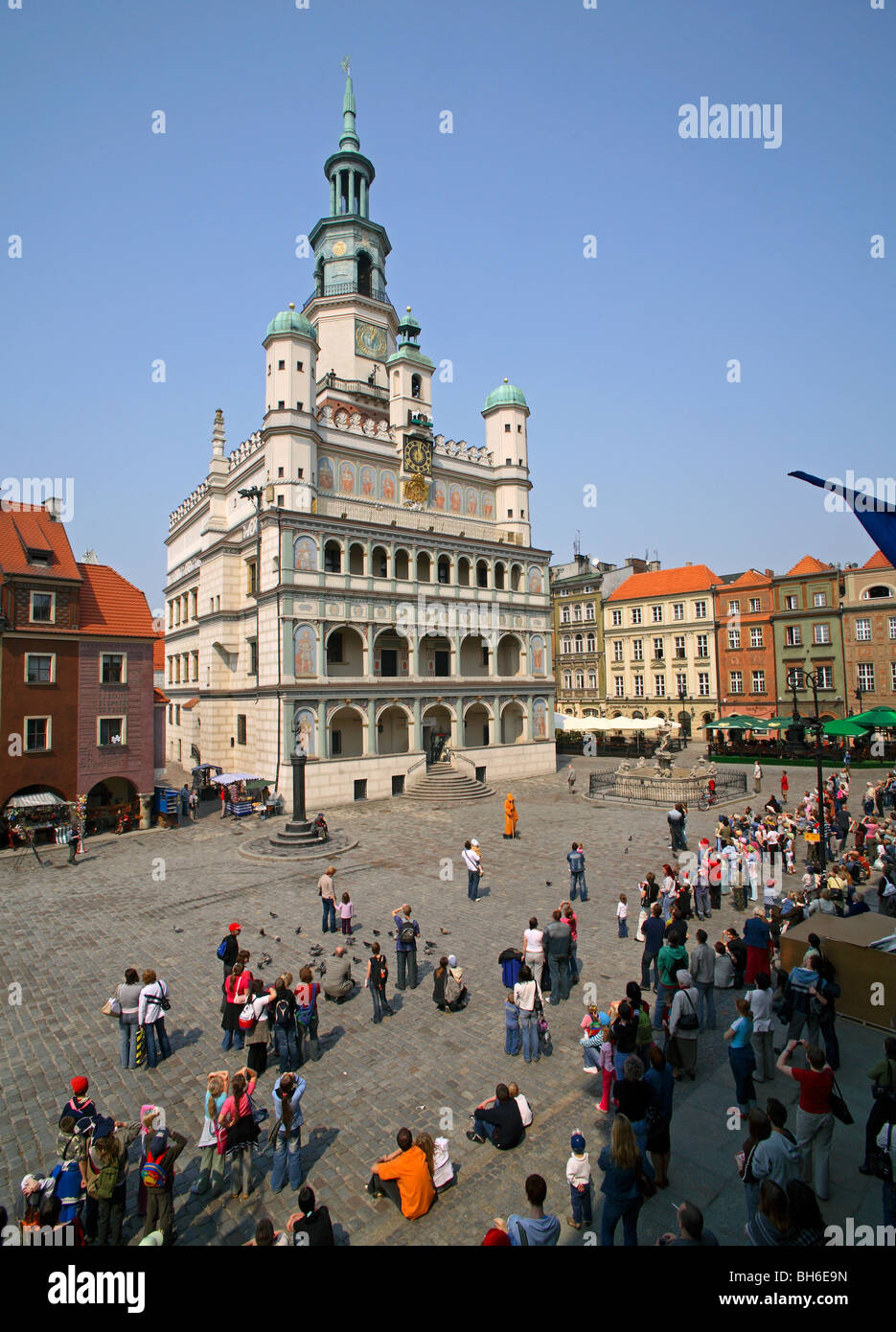 Poznan Goats and Tower Clock on Town Hall, Old Market Square, Poznan ...