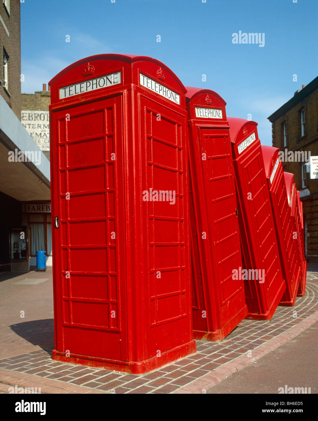 Red Telephone Boxes, Kingston, Surrey Stock Photo - Alamy
