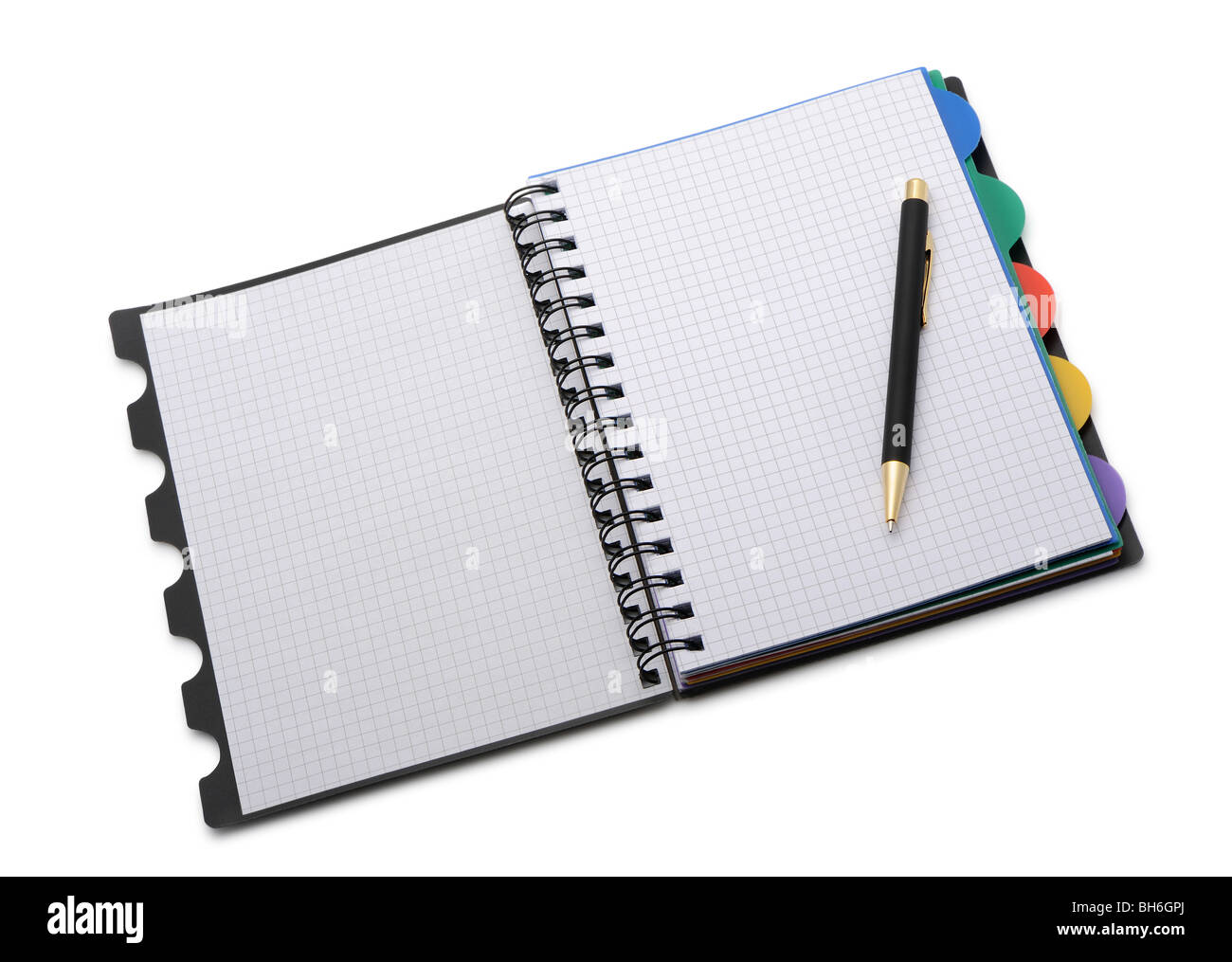 Open blue diary isolated pen hi-res stock photography and images - Alamy