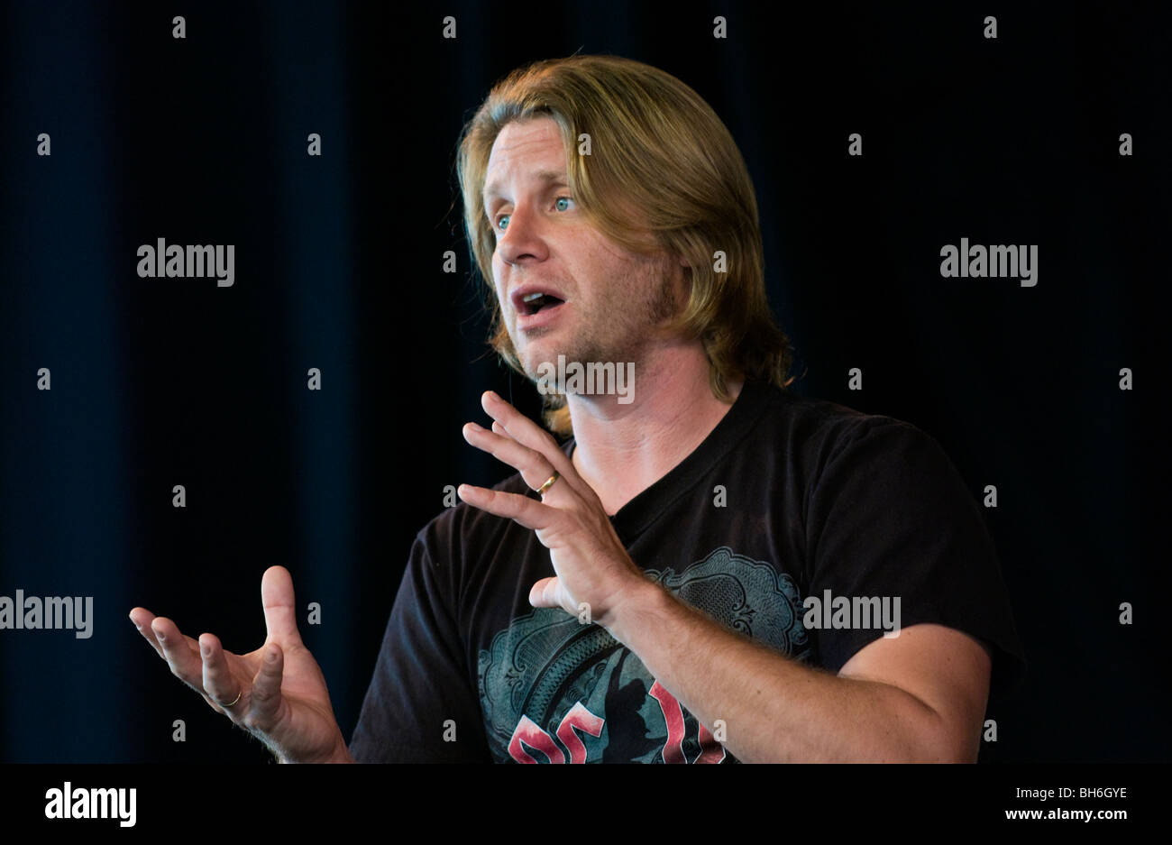 Rupert Isaacson talking about his book "The Horse Boy" at Hay Festival ...