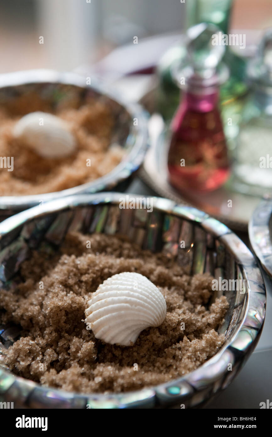 Various scrubs at a spa in Miami Beach Stock Photo - Alamy
