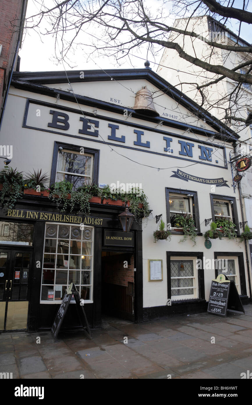 facade of the bell inn the oldest in the city founded in 1437 angel row ...
