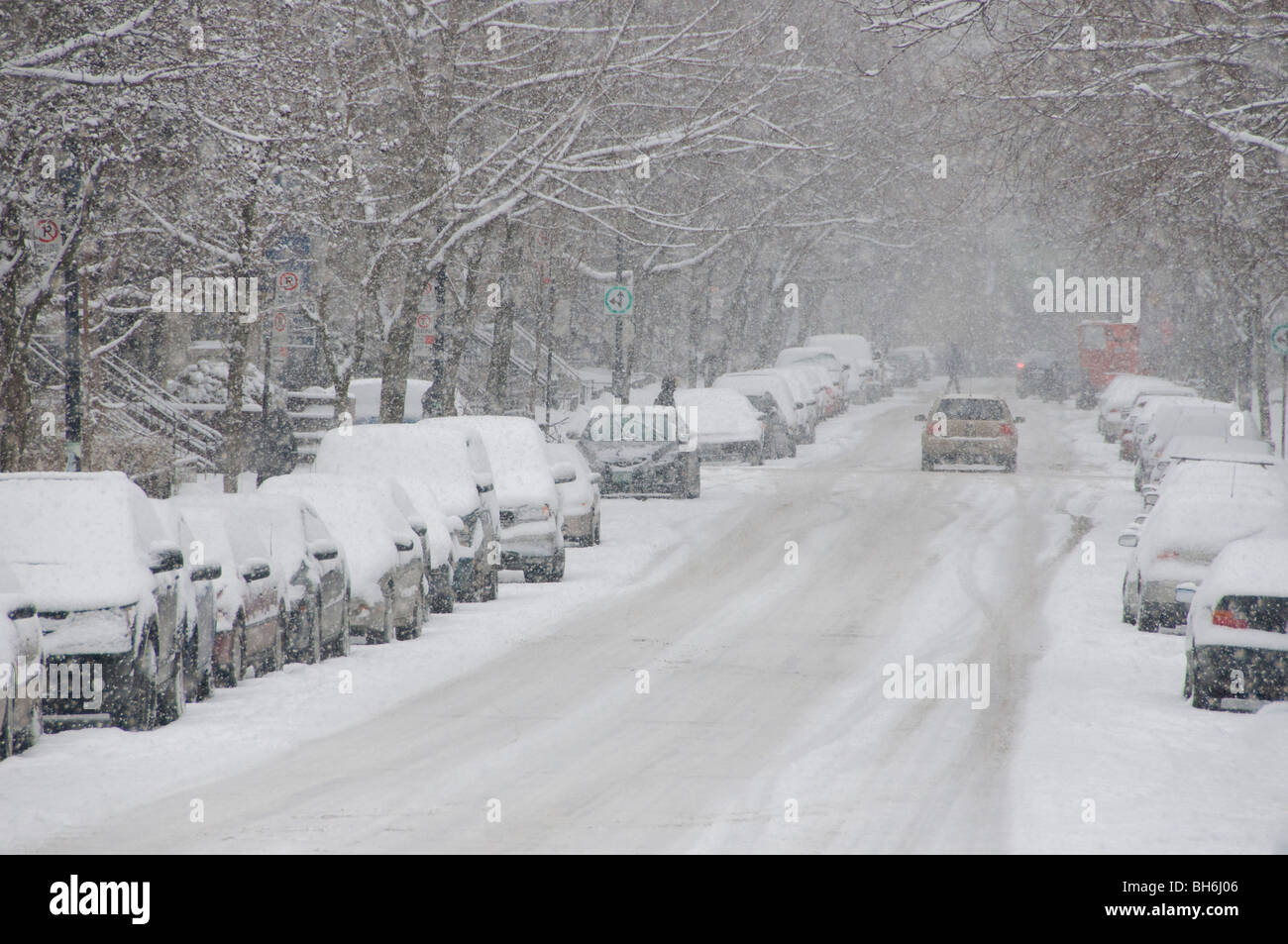 Winter storm Montreal Canada Stock Photo - Alamy