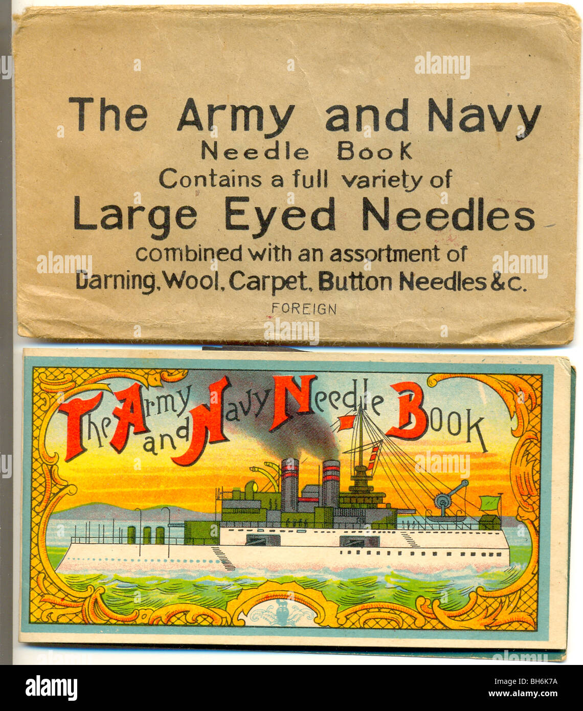 The Army and Navy Needle Book and envelope Stock Photo - Alamy