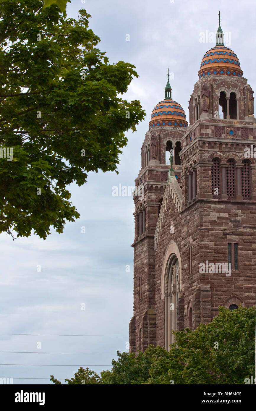 American historic Cathedral religious church with steeple Michigan MI ...