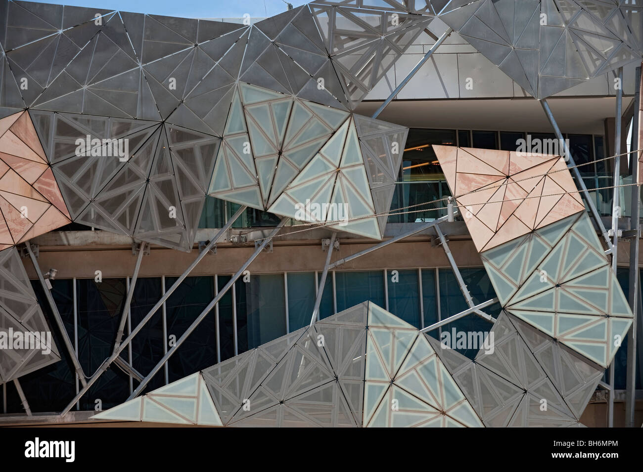 Detail federation square melbourne australia hi-res stock photography ...