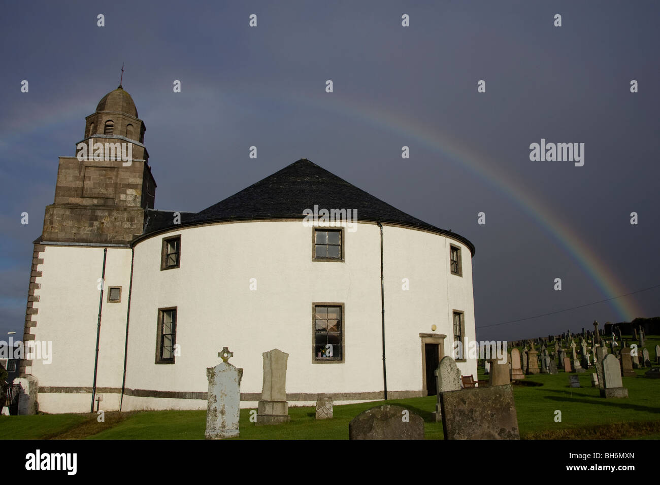 The Round Church, Bowmore, Isle of Islay Stock Photo - Alamy