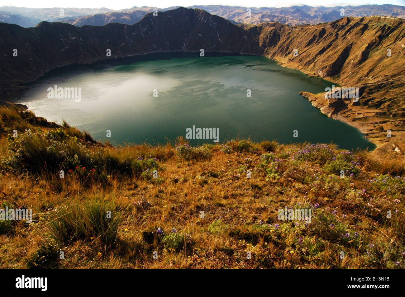 Quilotoa, Ecuador, Overview of Quilotoa volcano, the westernmost ...