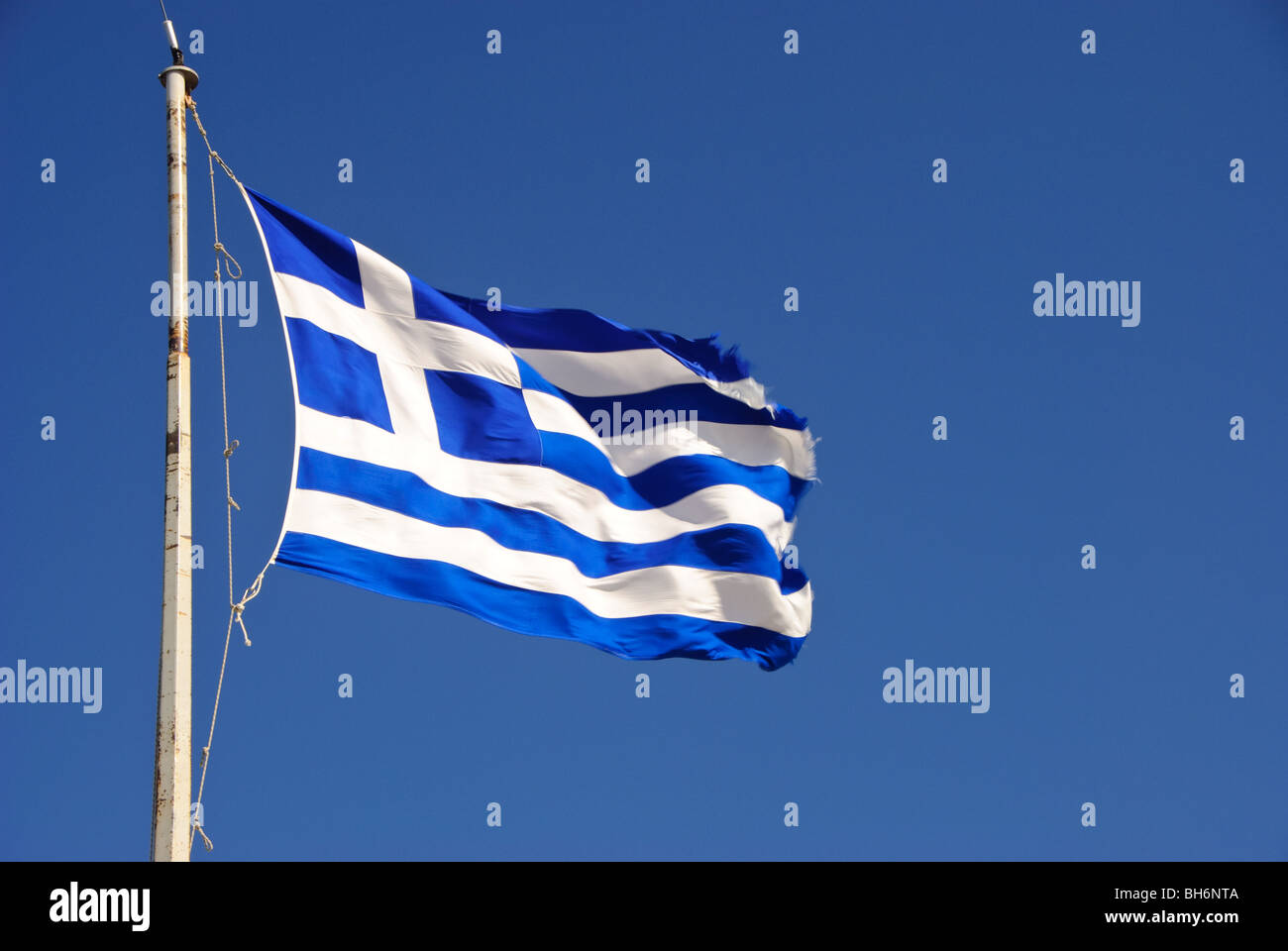 Greek flag in Athens Stock Photo - Alamy