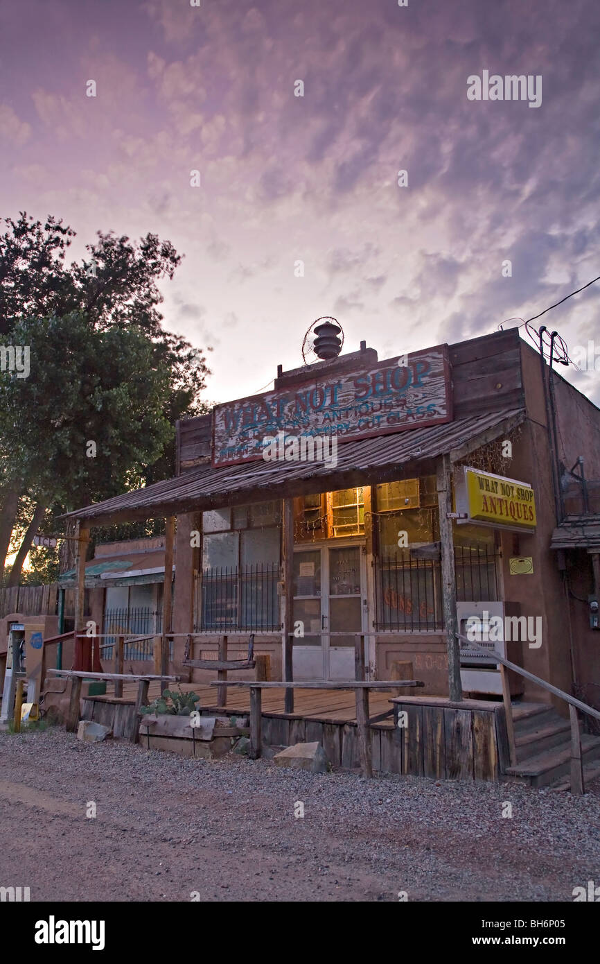 Exterior view of the What Not Shop in Los Cerrillos, New Mexico Stock ...