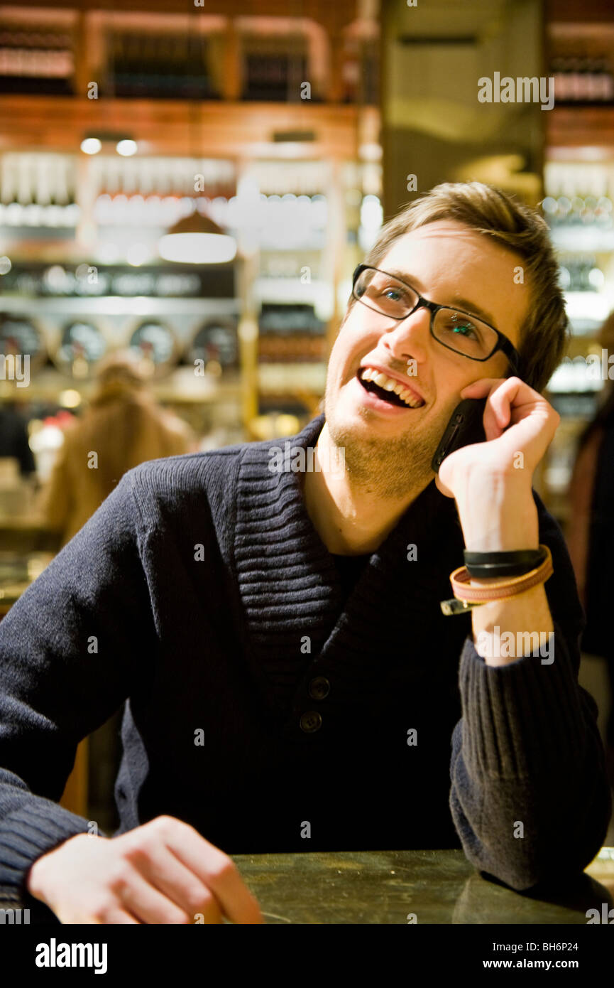 Young blond handsome man glasses hi-res stock photography and images ...