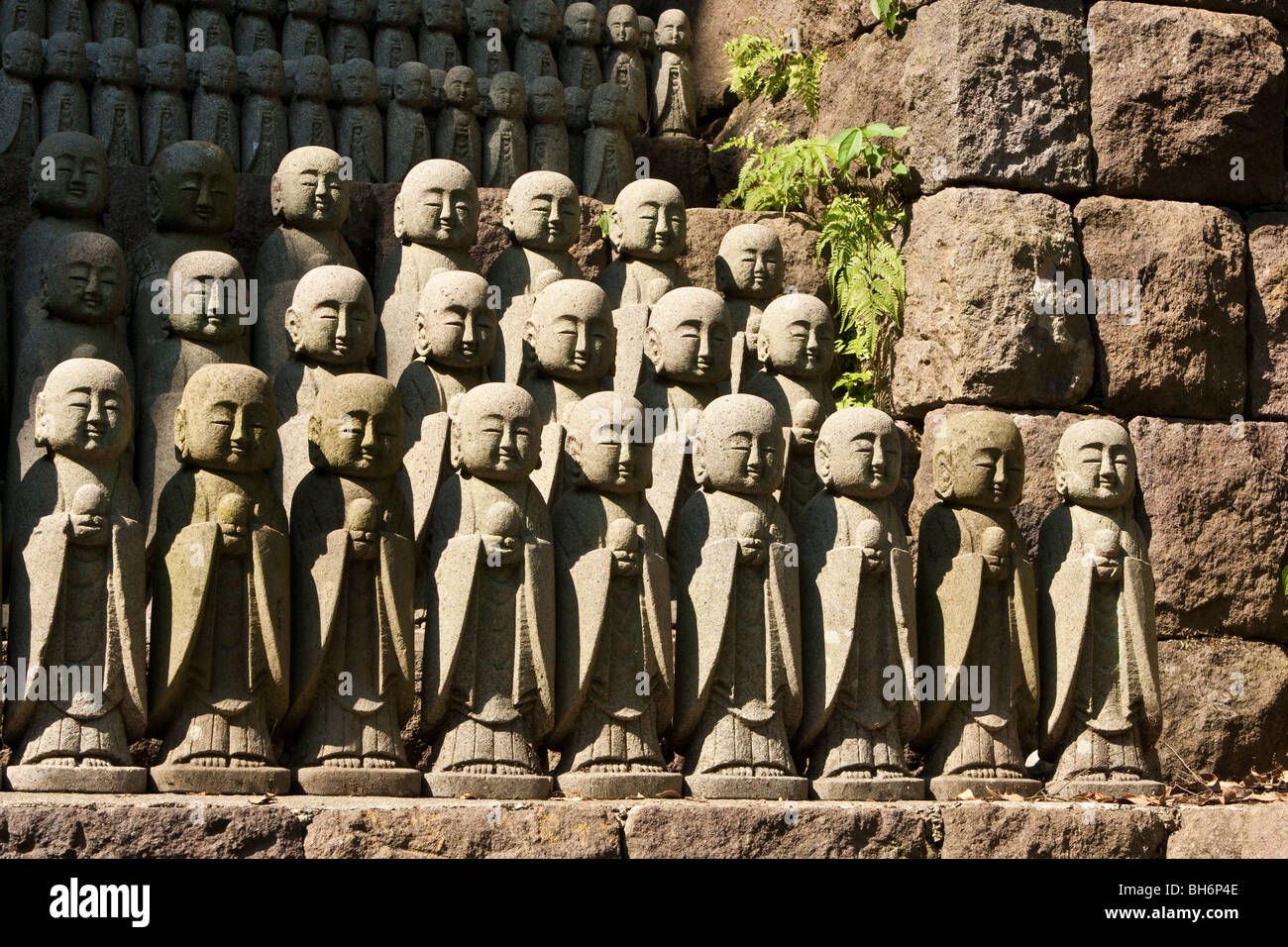 Jizo figures in Hasedera temple. Kamakura, Japan Stock Photo - Alamy
