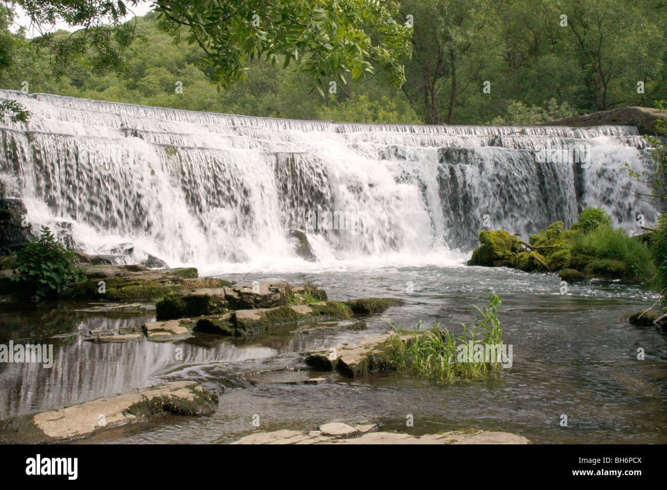 Waterfall in Monsal Dale, Derbyshire Peak District, UK Stock Photo - Alamy
