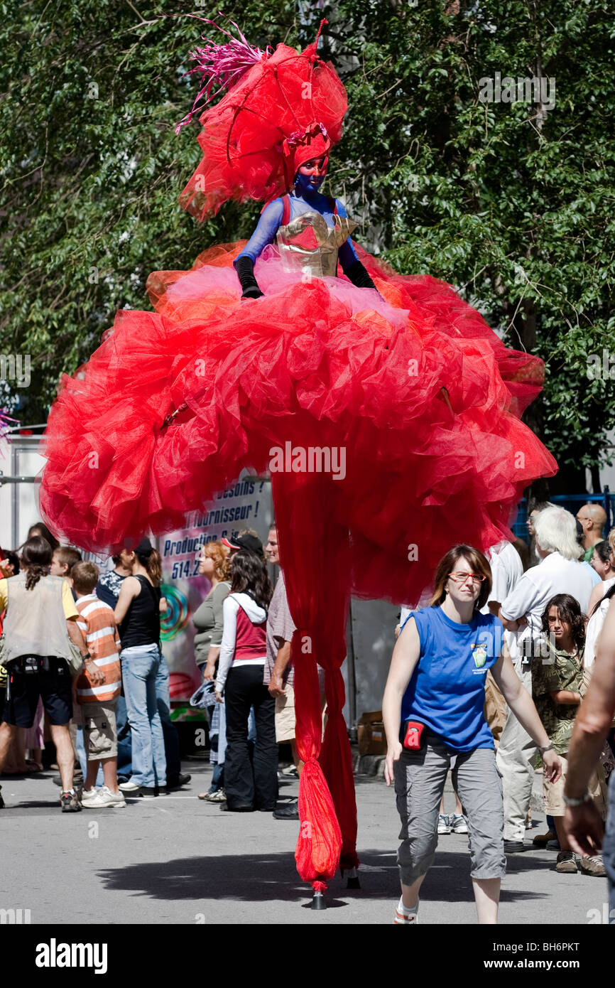 Costumed live mannequin moves around hi-res stock photography and ...