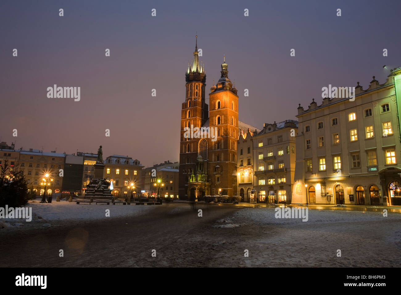 Beautiful Krakow at winter night, Poland Stock Photo - Alamy