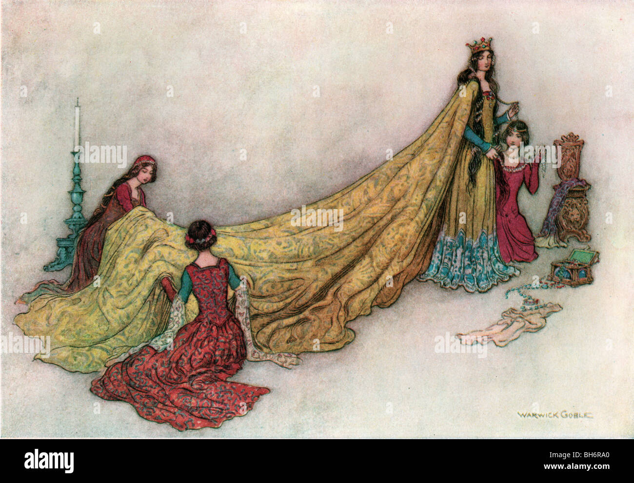 Griselda Robed in Cloth of Gold, by Warwick Goble, from The Complete ...