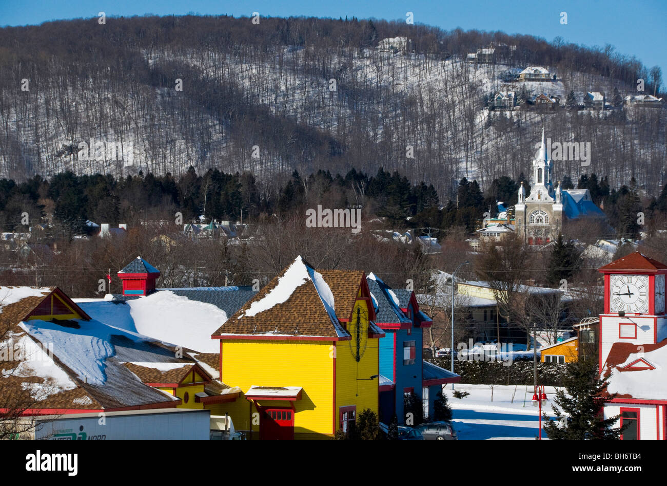 Saint Sauveur Village Laurentians Quebec Canada Stock Photo - Alamy