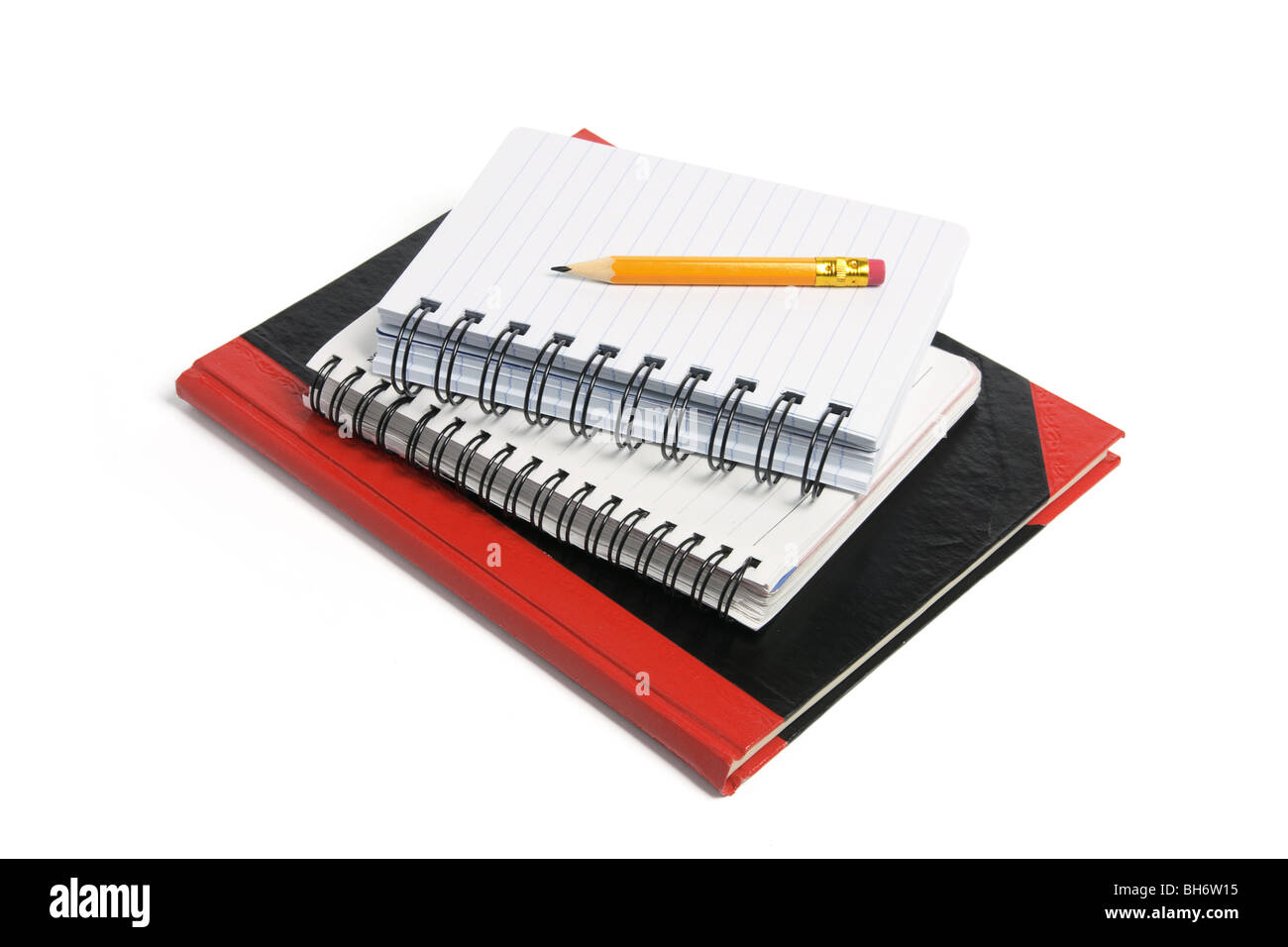 Pencil and Note Books Stock Photo - Alamy