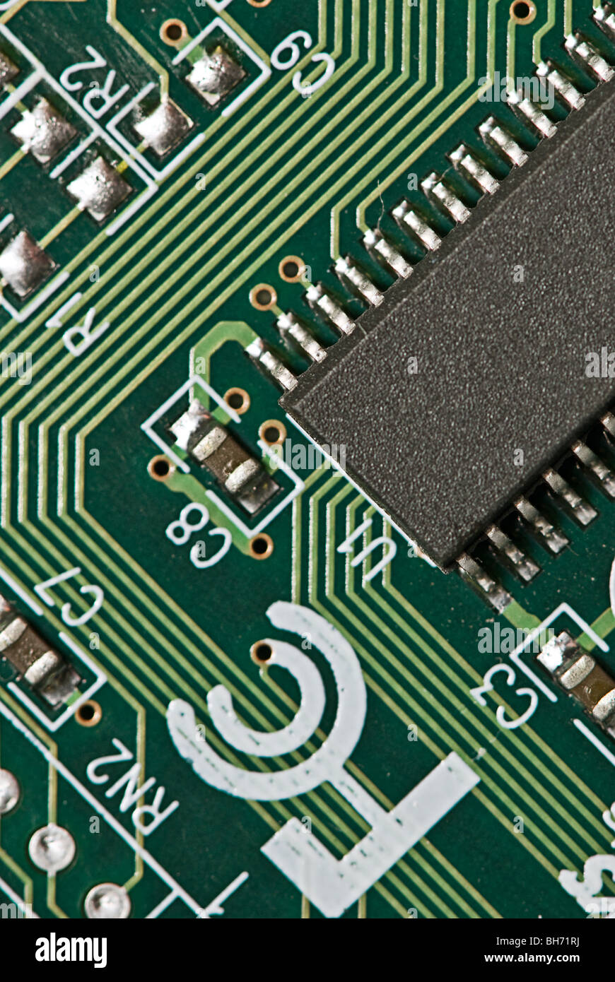 Electrical components on a printed circuit board Stock Photo - Alamy