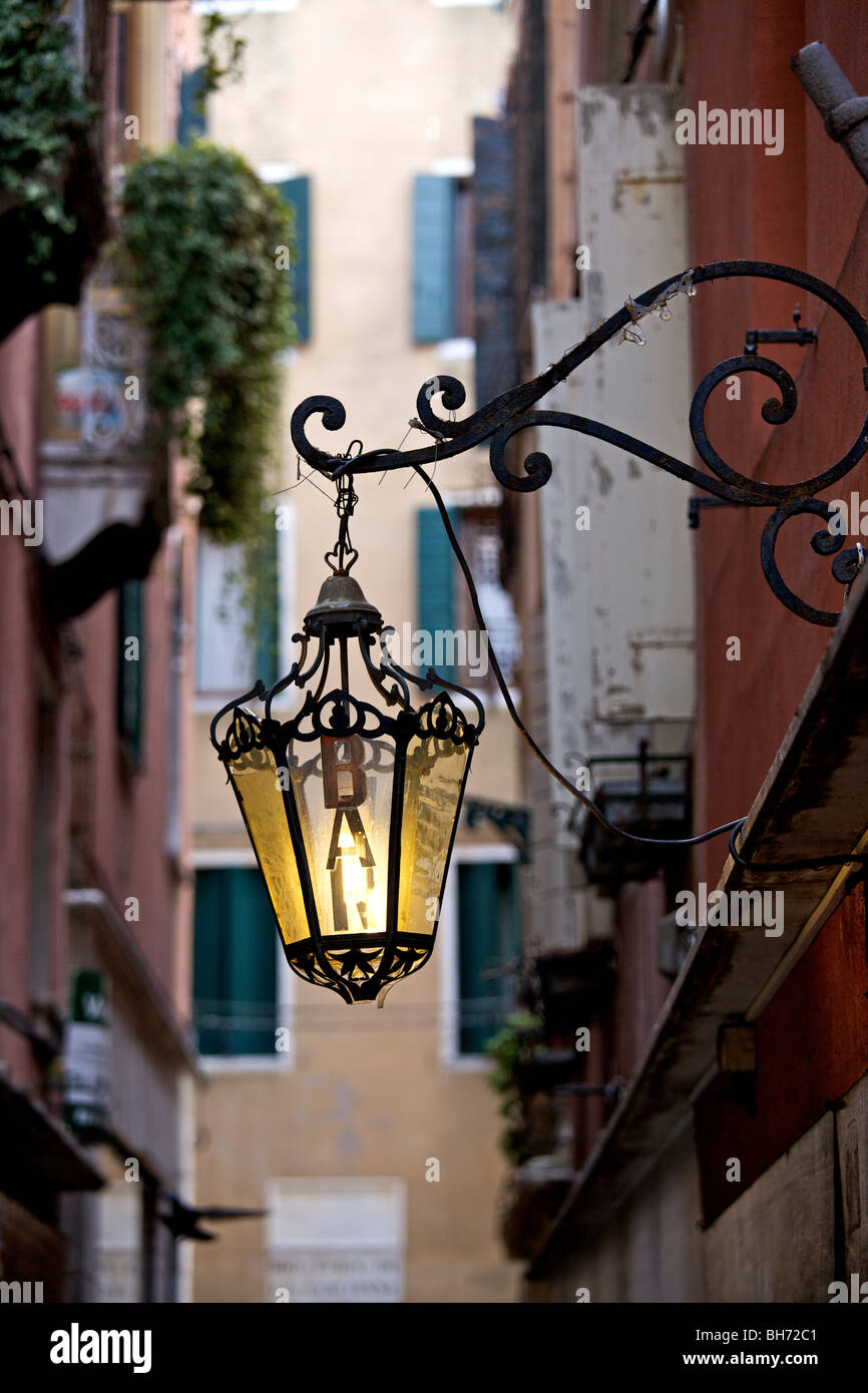 A bar sign hanging in an Italian street, Venice Stock Photo - Alamy