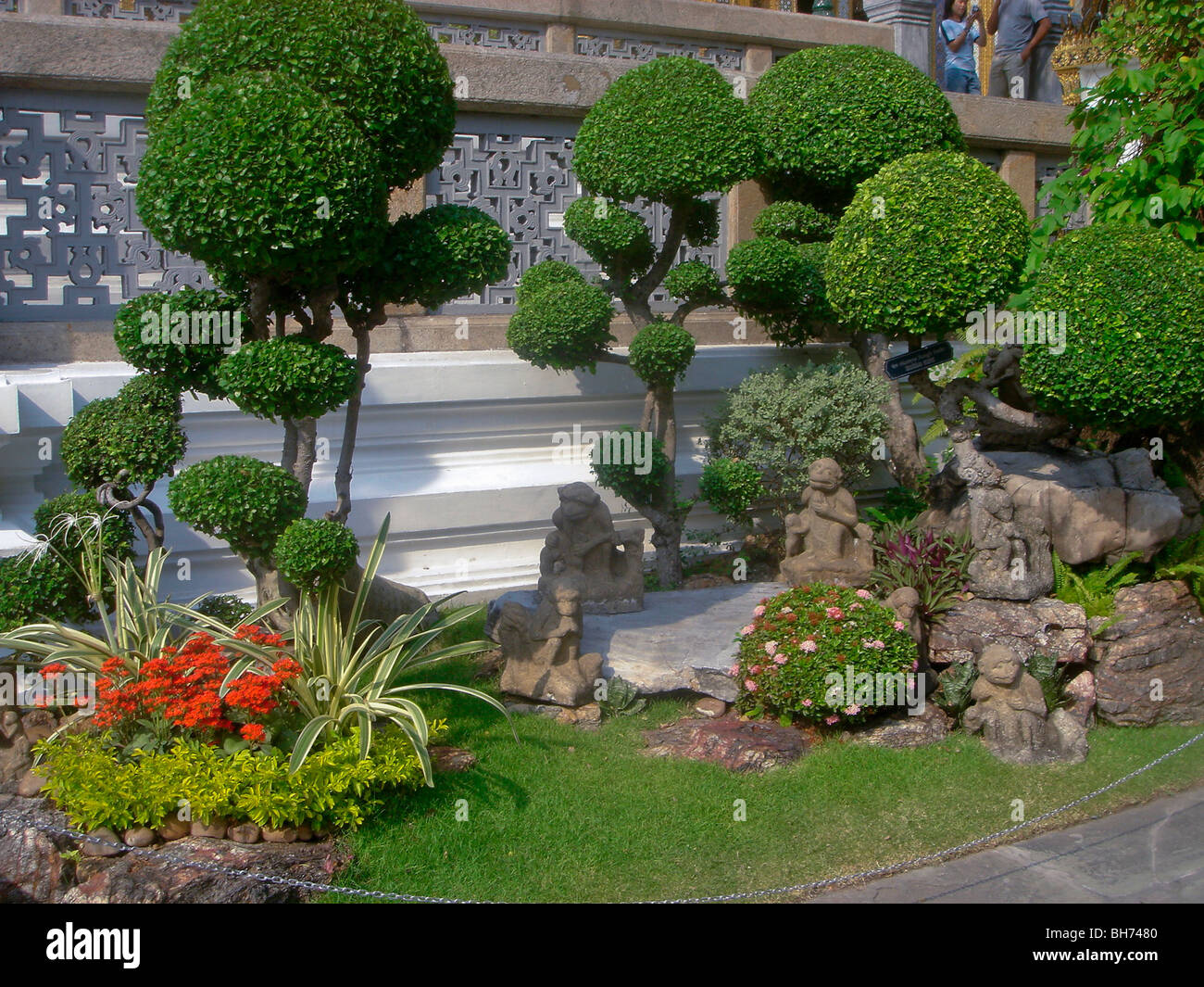 Thailand, Exotic Asian Garden at Traditional Buddhist Temple, Outside ...